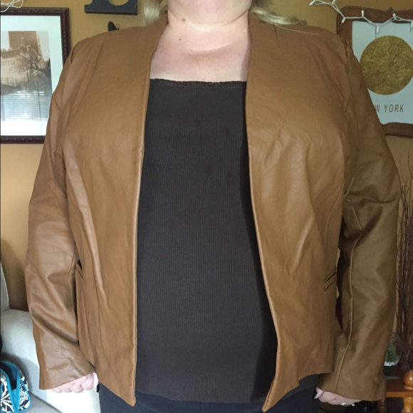 Worthington | Jackets & Coats | Pleather Plus Size Stylish Blazer ...